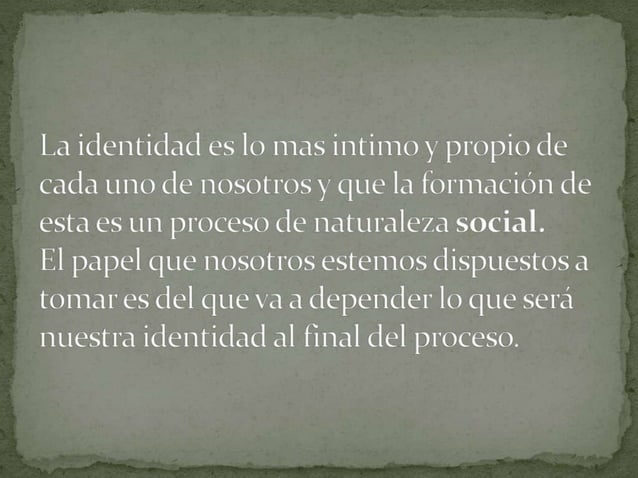 Elementos que componen la identidad individual y colectiva | PPTX