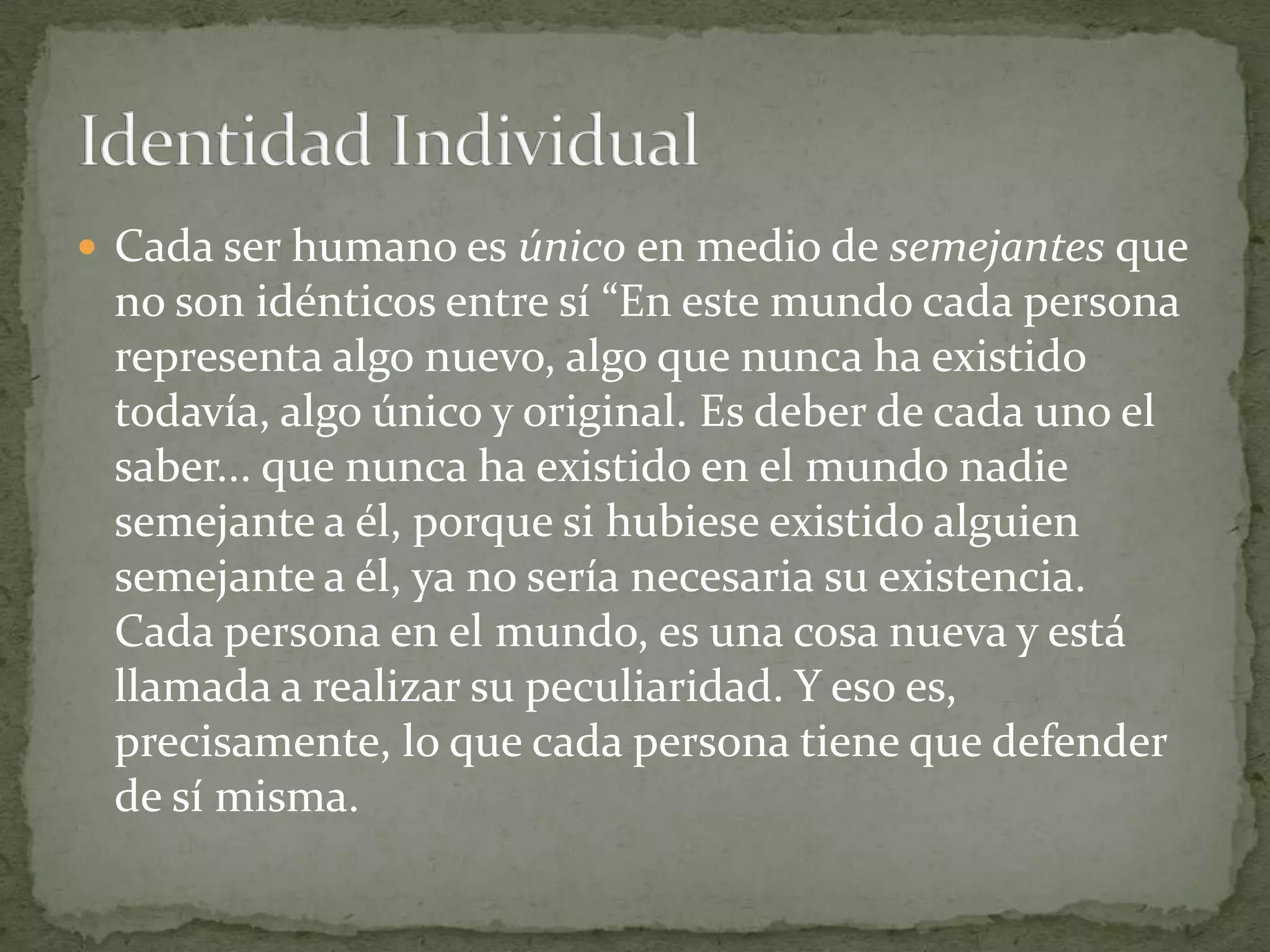 Elementos que componen la identidad individual y colectiva | PPTX