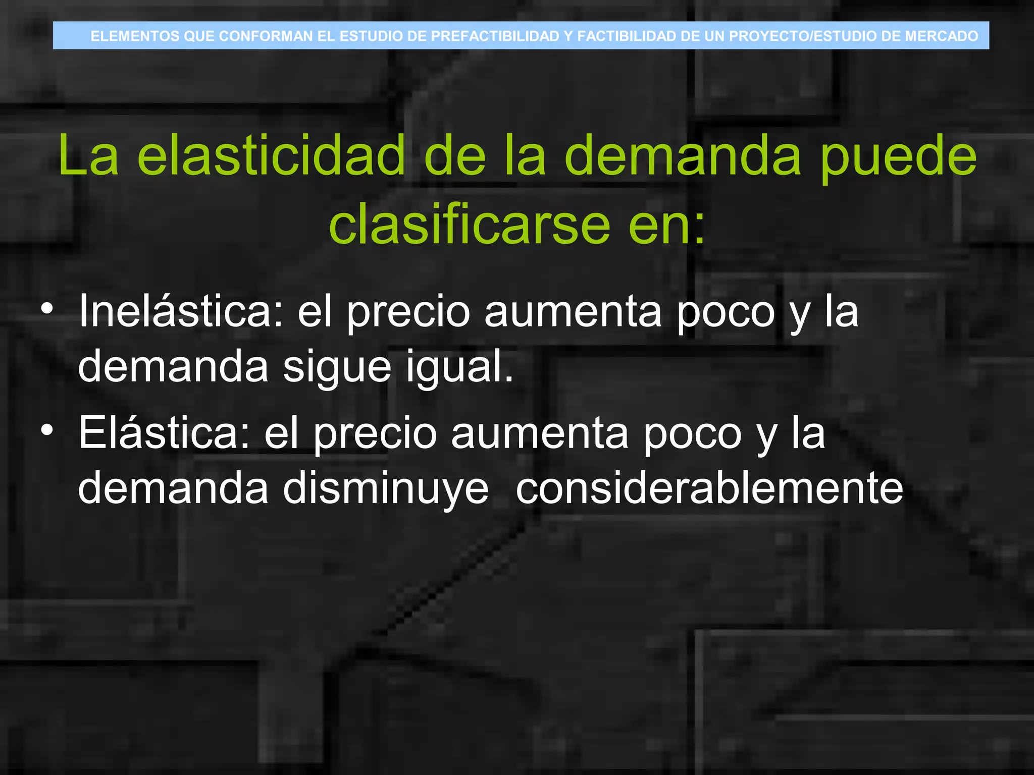Elementos que conforman el estudio de prefactibilidad y factibilidad de ...