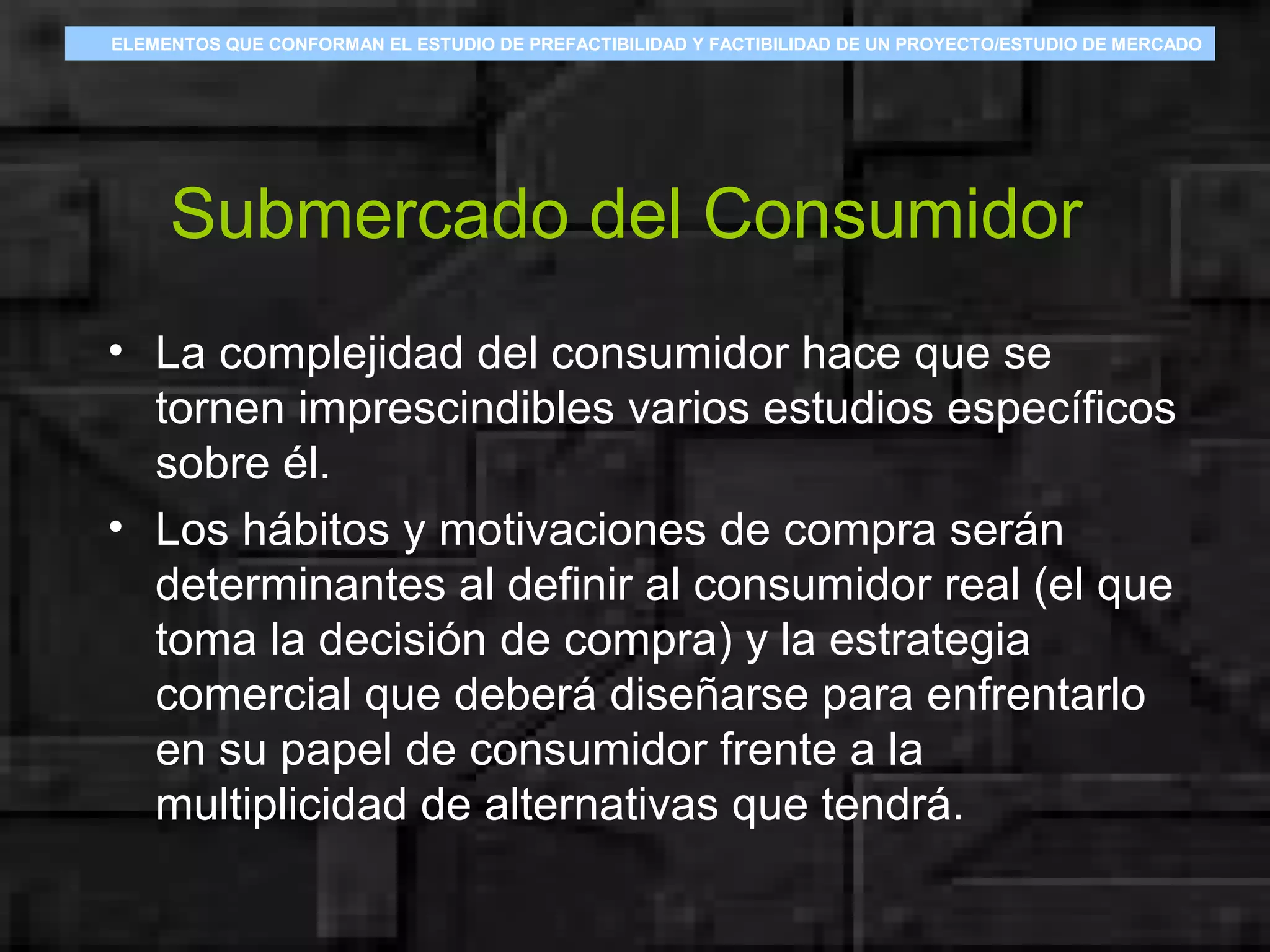 Elementos que conforman el estudio de prefactibilidad y factibilidad de ...