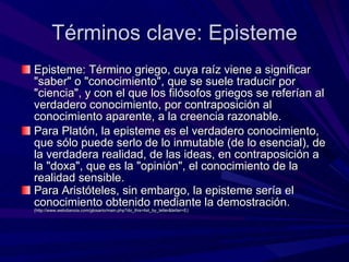 Elementos y conceptos, áreas y problemas de conocimiento | PPT
