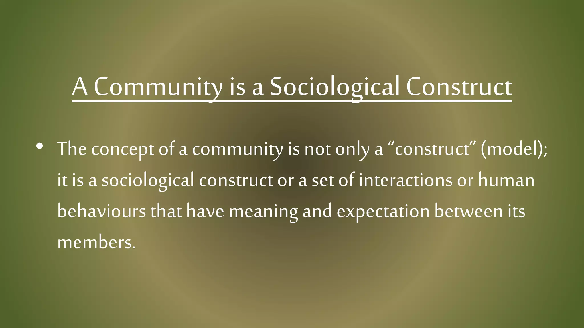 Elements of Community | PPTX