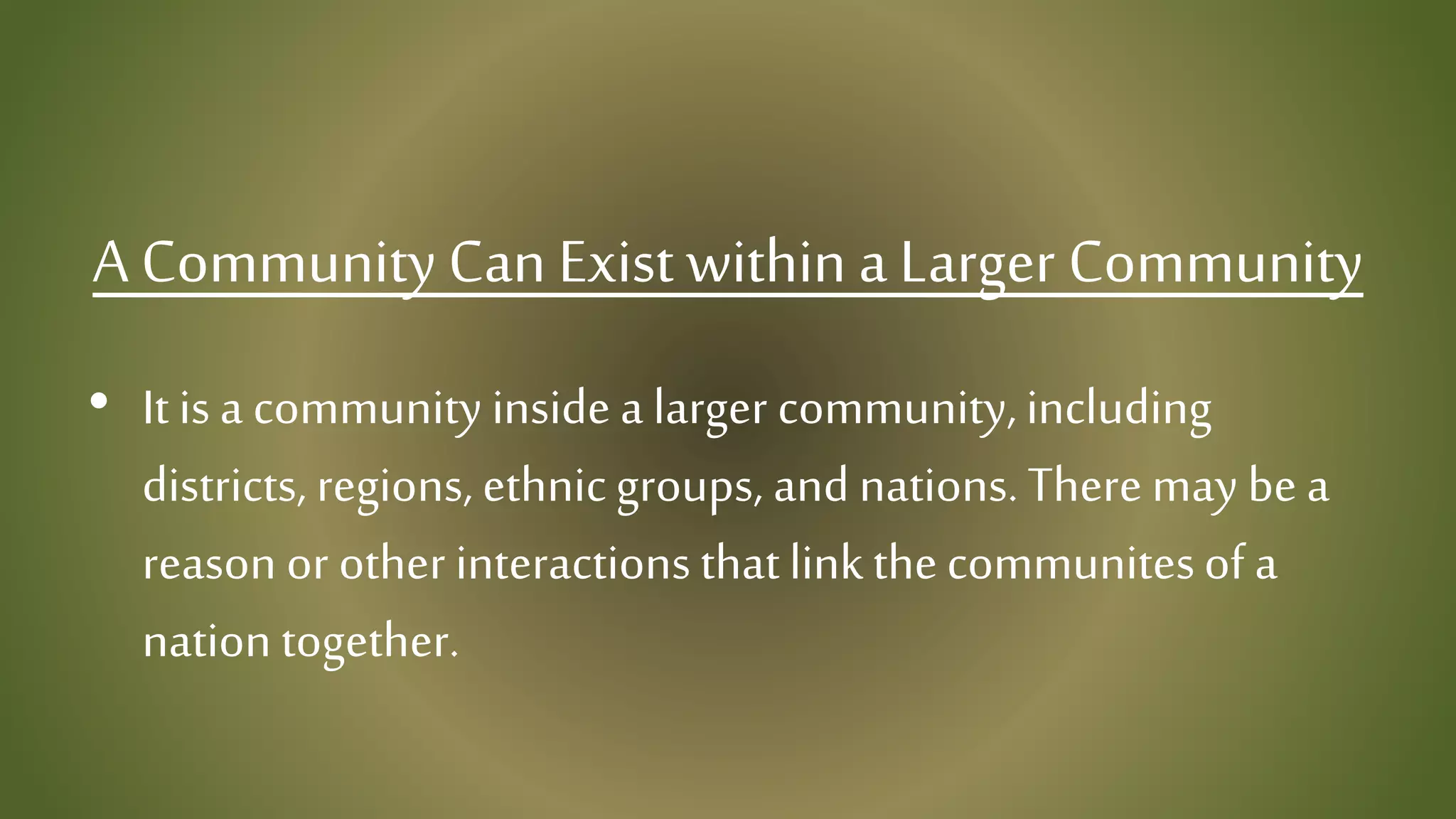 Elements of Community | PPTX