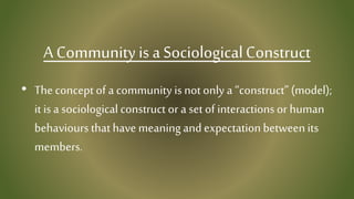 Elements of Community | PPTX