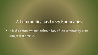 Elements of Community | PPTX