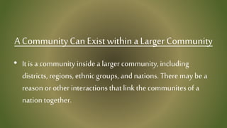 Elements of Community | PPTX