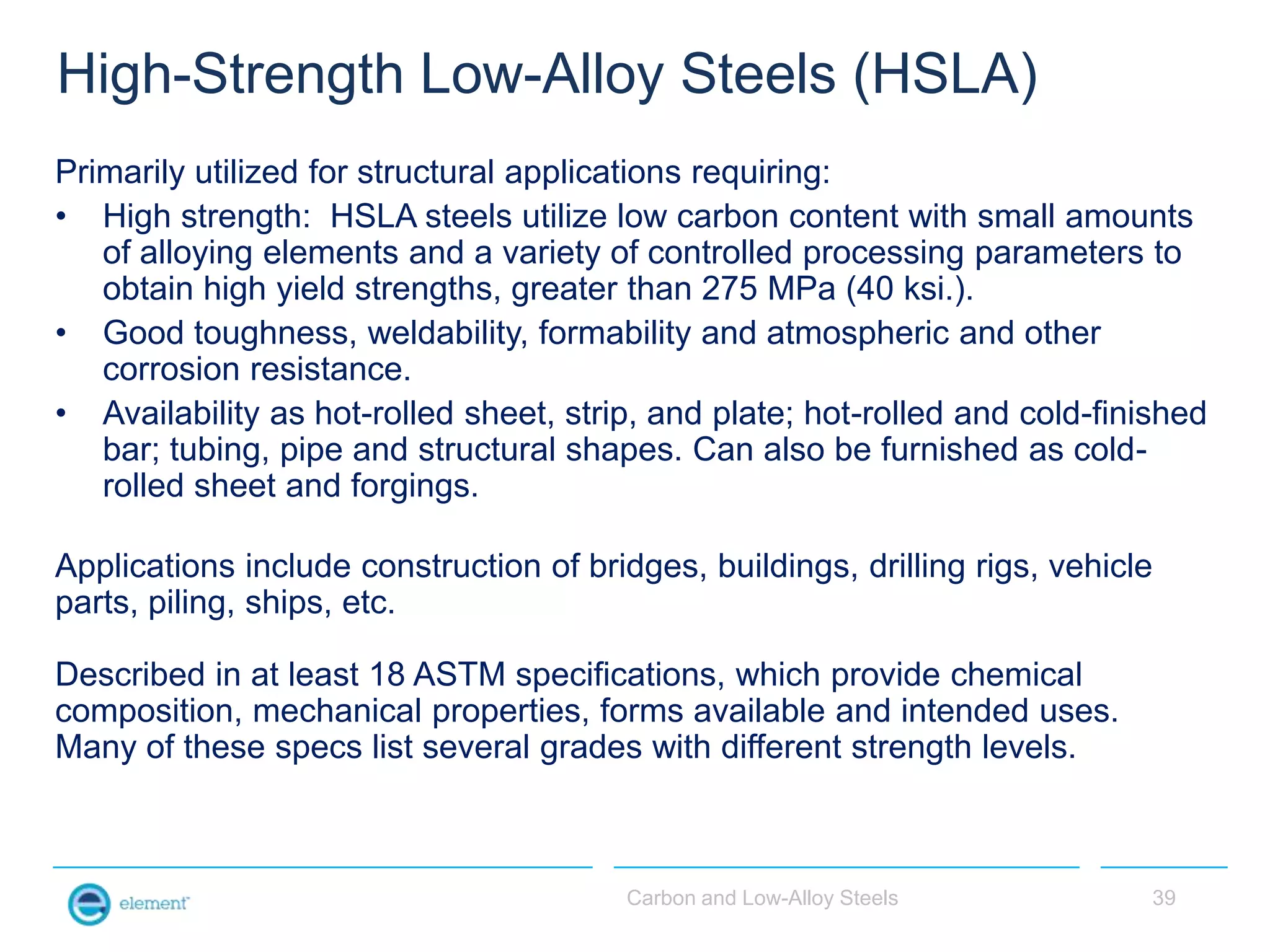 Carbon and Low-Alloy Steels for Non-Metallurgists | PPTX