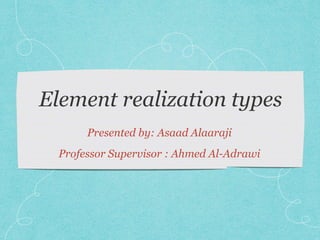 Element realization types | PPSX