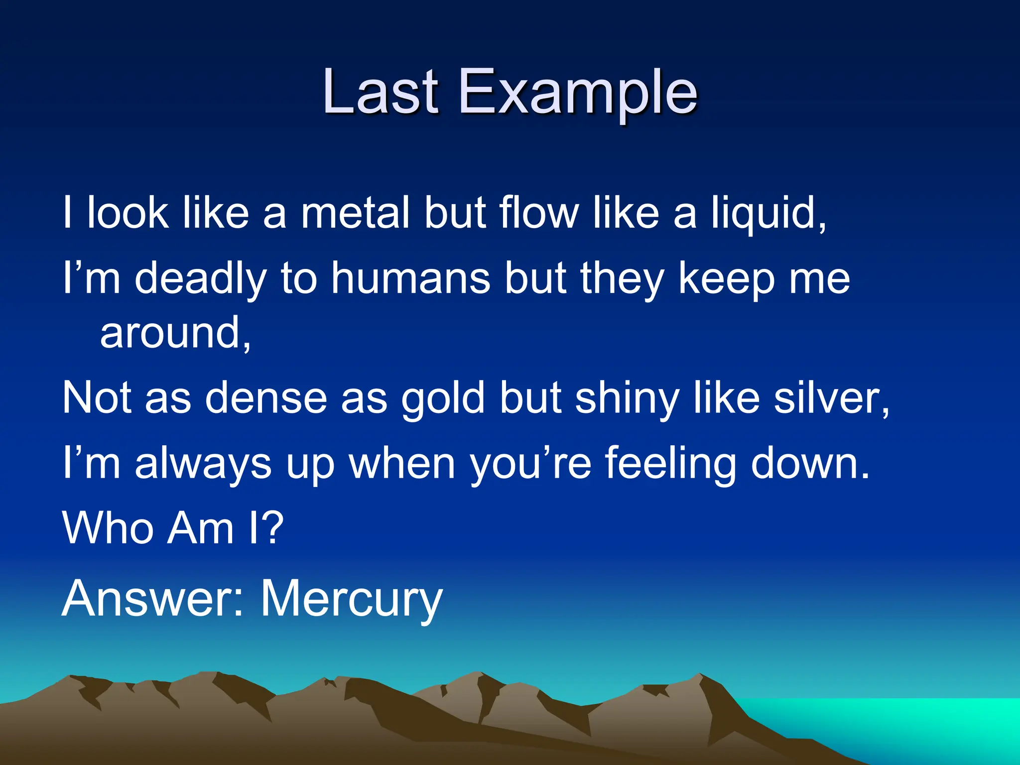 Element Riddles for science that you enjoy | PPT