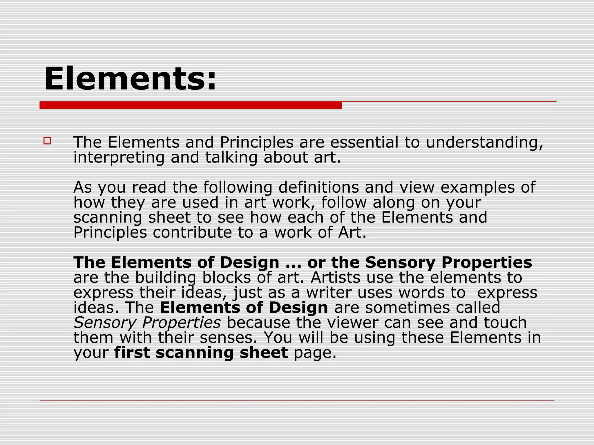Elements of design power point | PPT