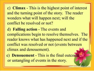 Six elements of the short story | PPTX