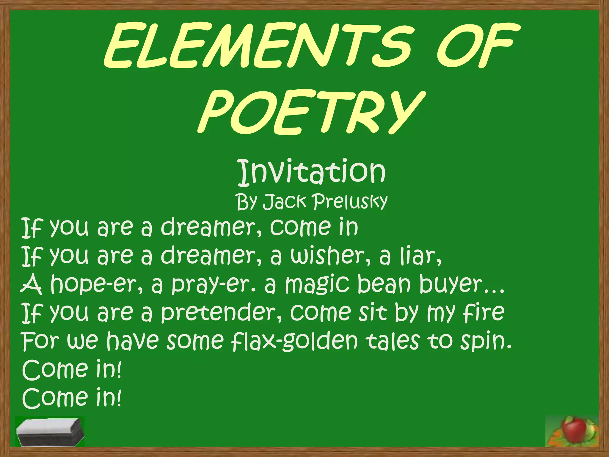 Elements of poetry | PPTX