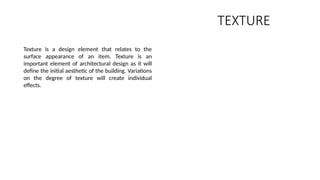 Elements and Components of architecture | PPTX
