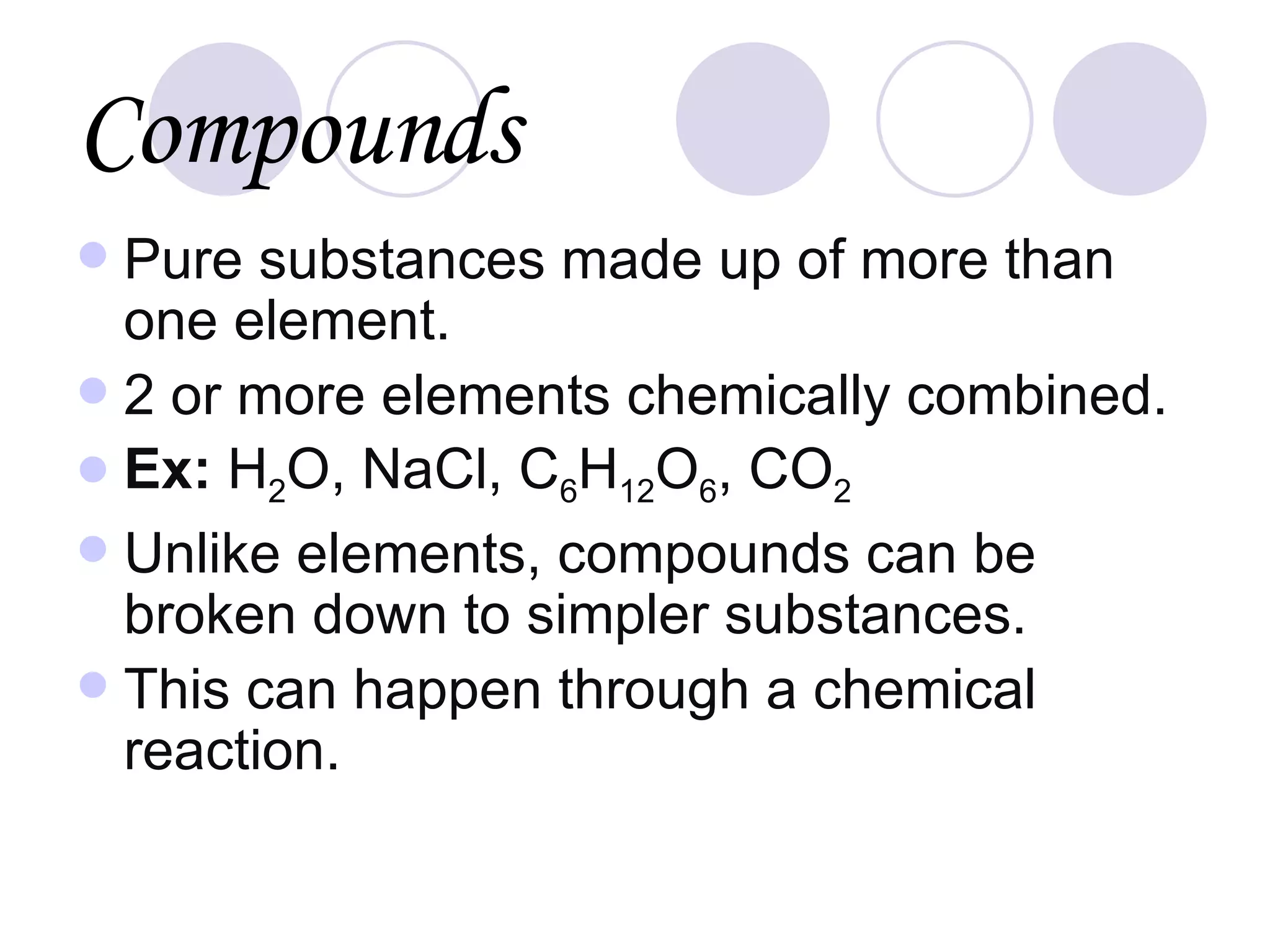Elements and Compounds | PPT