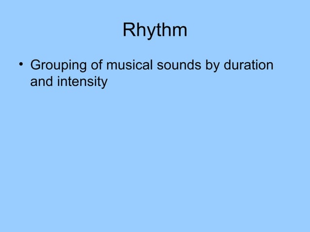 Elements And Principles Of Music | PPT | Musicals | Genres