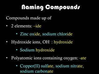 Elements, Compounds & Mixtures Slides | PPT