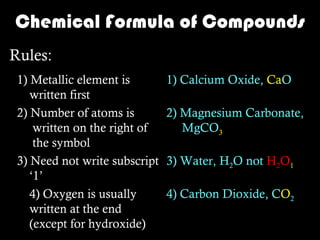 Elements, Compounds & Mixtures Slides | PPT