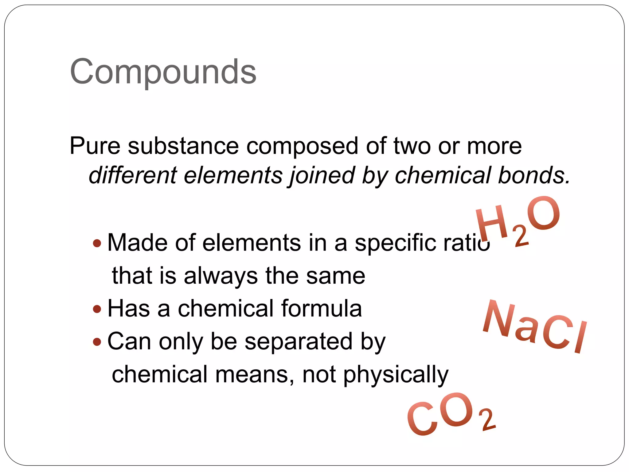 Elements compounds-mixtures | PPT
