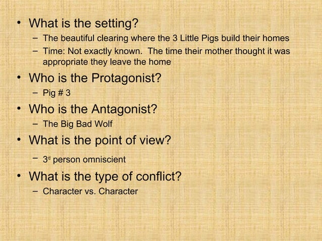 Elements of-a-plot-diagram-with-3-little-pigs | PPT | Roleplaying Games ...