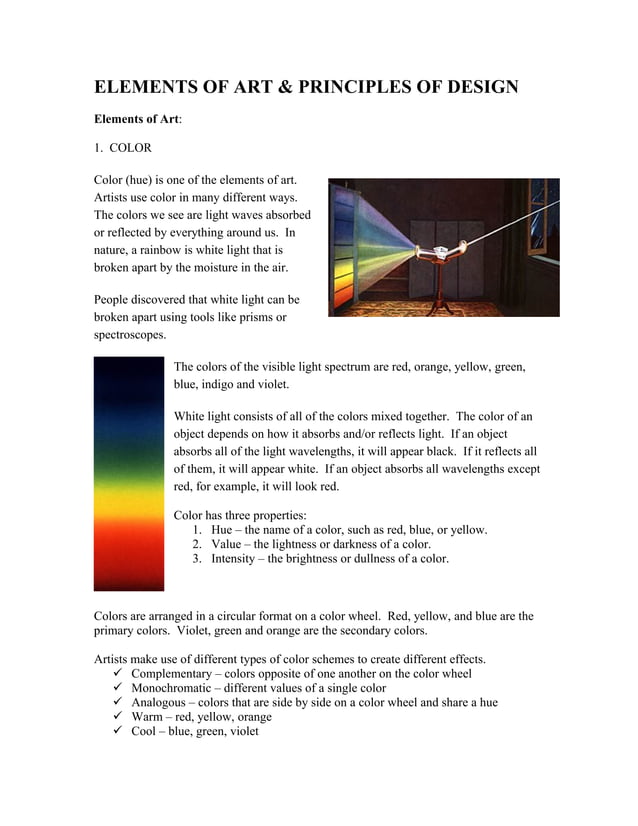 Elements of-art-and-principles-of-design | PDF