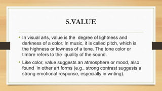 Elements of Art Senior High School Grade 12 | PPTX