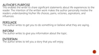 Elements of-autobiography | PPTX