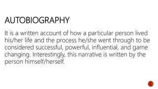 Elements of-autobiography | PPTX