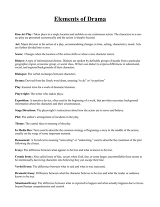 Elements of drama | DOC