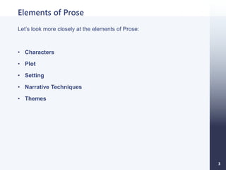 ELEMENTS OF LITERATURE creative writingg | PPTX