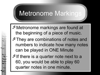 Elements Of Music Power Point Tempo Markings | PPT | Music | Entertainment