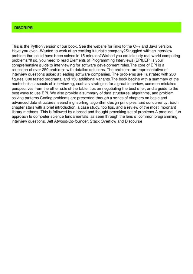 Newsstand Elements Of Programming Interviews In Python The Insiders newsstand-elements-of-programming-interviews-in-python-the-insiders