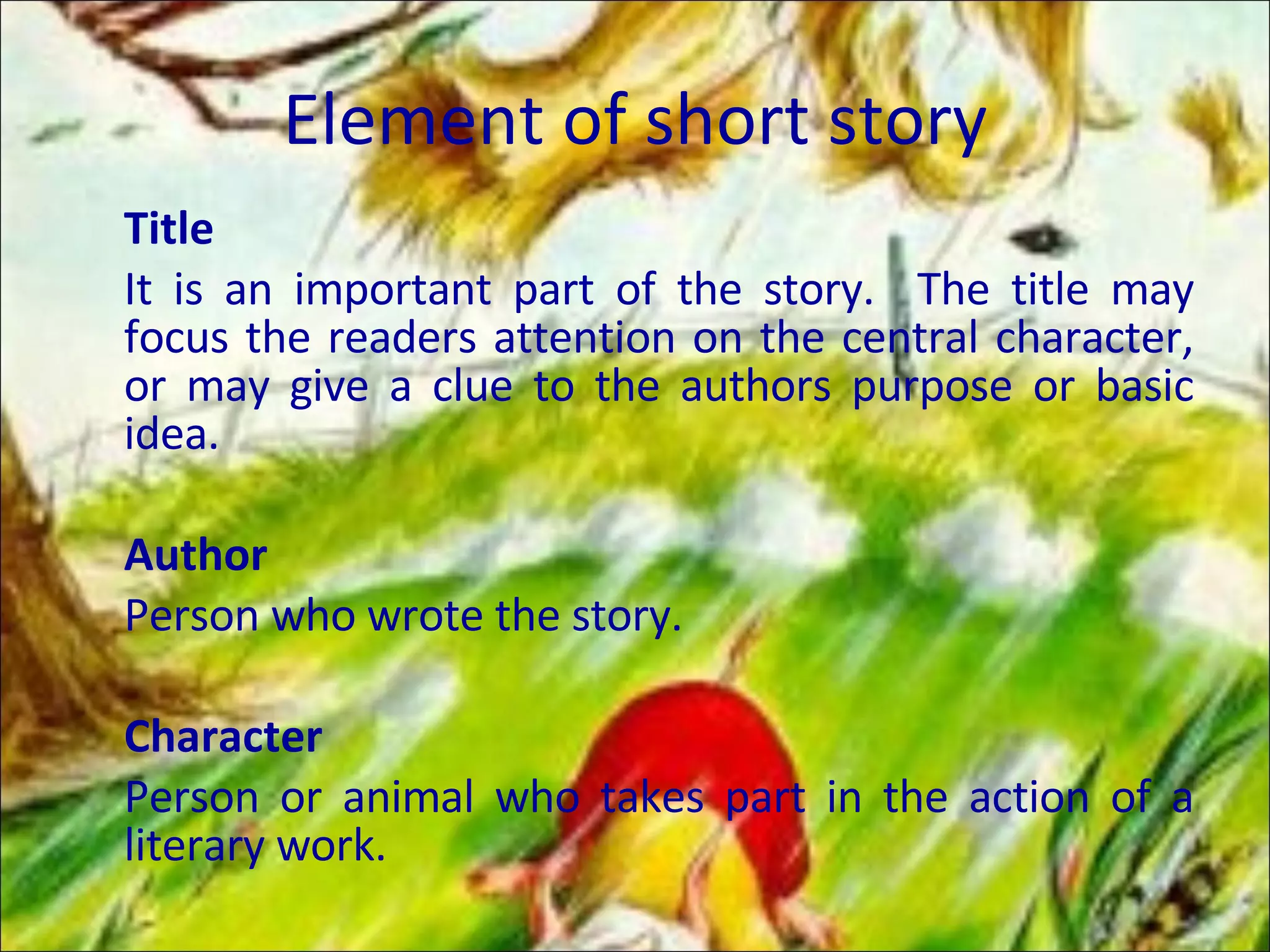 Elements Of Short Story | PPT