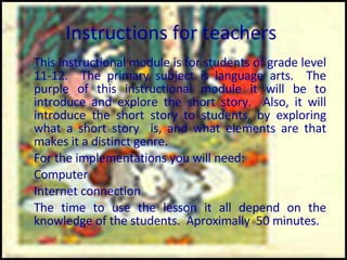 Elements Of Short Story | PPT