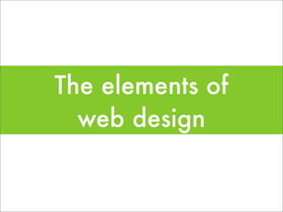 Elements Of Web Design | PDF