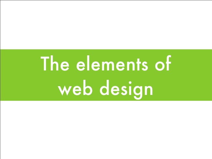 Elements Of Web Design