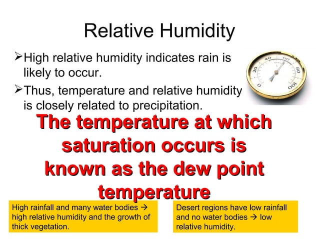 Secondary Three Geography: Elements-relative humidity and rain | PPT