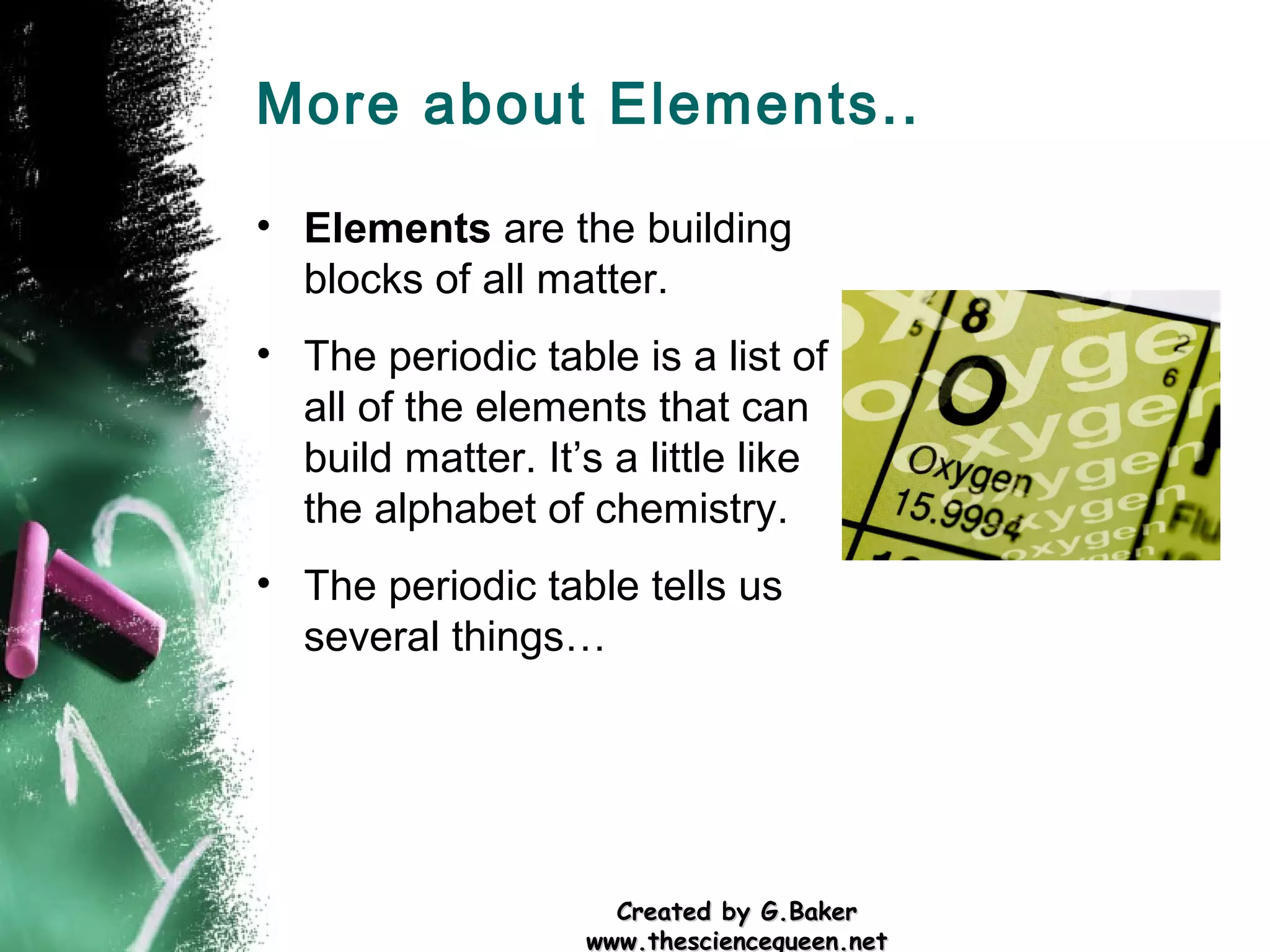 Elements and atoms | PPT | Chemistry | Science
