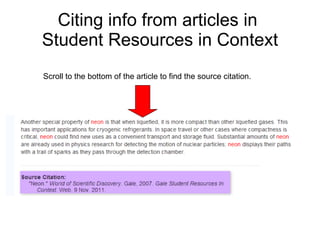 Elements and citation | PPT