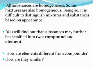 Elements and compound | PPTX
