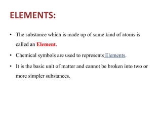 Elements and compounds | PPT
