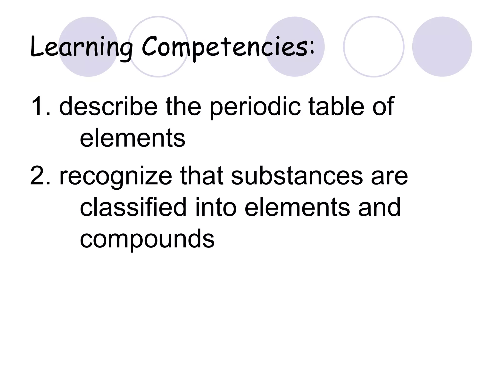 Elements and compounds grade 7 (first quarter) | PPT