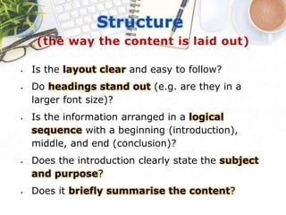 Elements and mechanical effectiveness of written communication | PPT