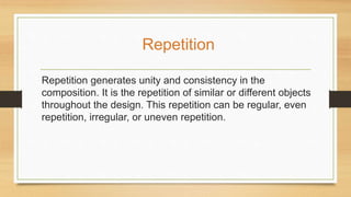 Elements and Principles of Design - Avantika University | PPT