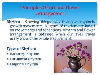Elements and principles of design in flower arrangement | PPTX