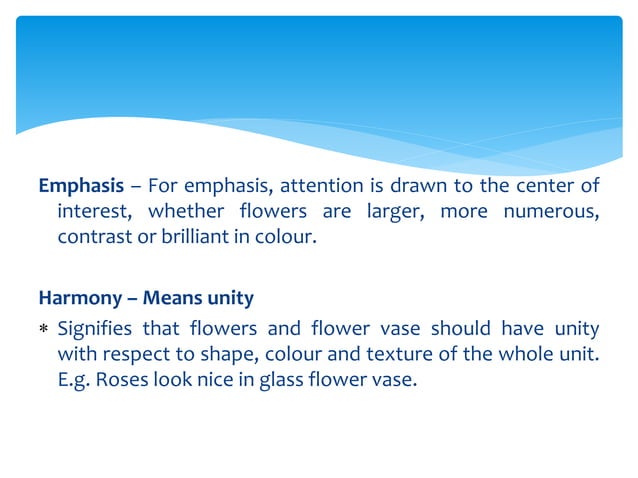 Elements and principles of design in flower arrangement | PPTX ...