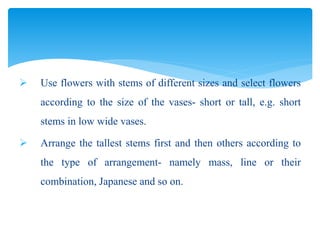 Elements and principles of design in flower arrangement | PPTX