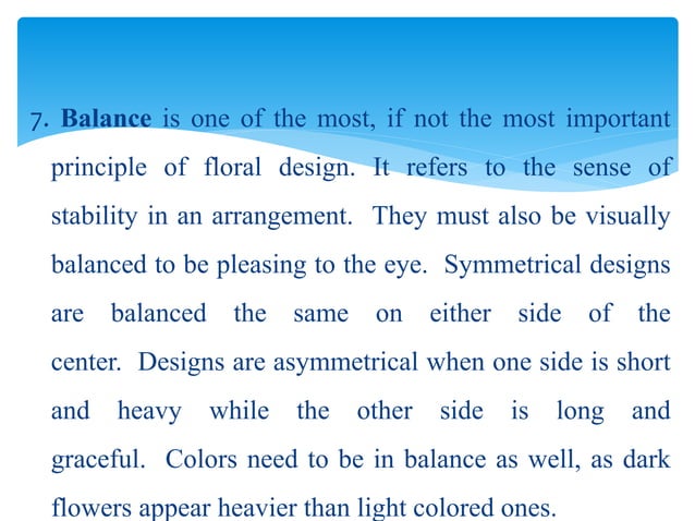 Elements and principles of design in flower arrangement | PPTX ...