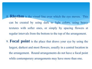 Elements and principles of design in flower arrangement | PPTX