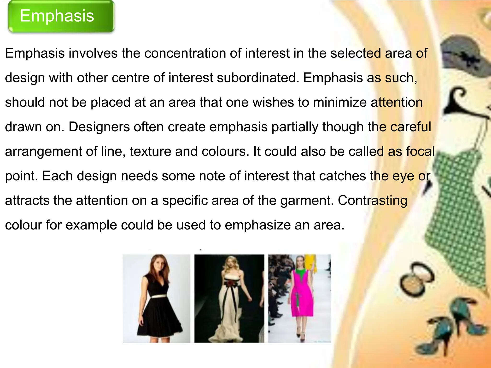 Fashion Designing - Elements and Principles of Design | PPTX | Women\'s ...