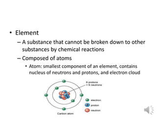 Elements and the cell | PPT